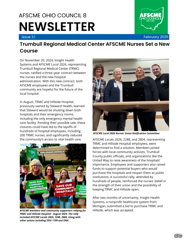 AFSCME Ohio Council 8 Monthly Newsletter | AFSCME Ohio Council 8 AFSCME Ohio Council 8 Monthly Newsletter | AFSCME Ohio Council 8